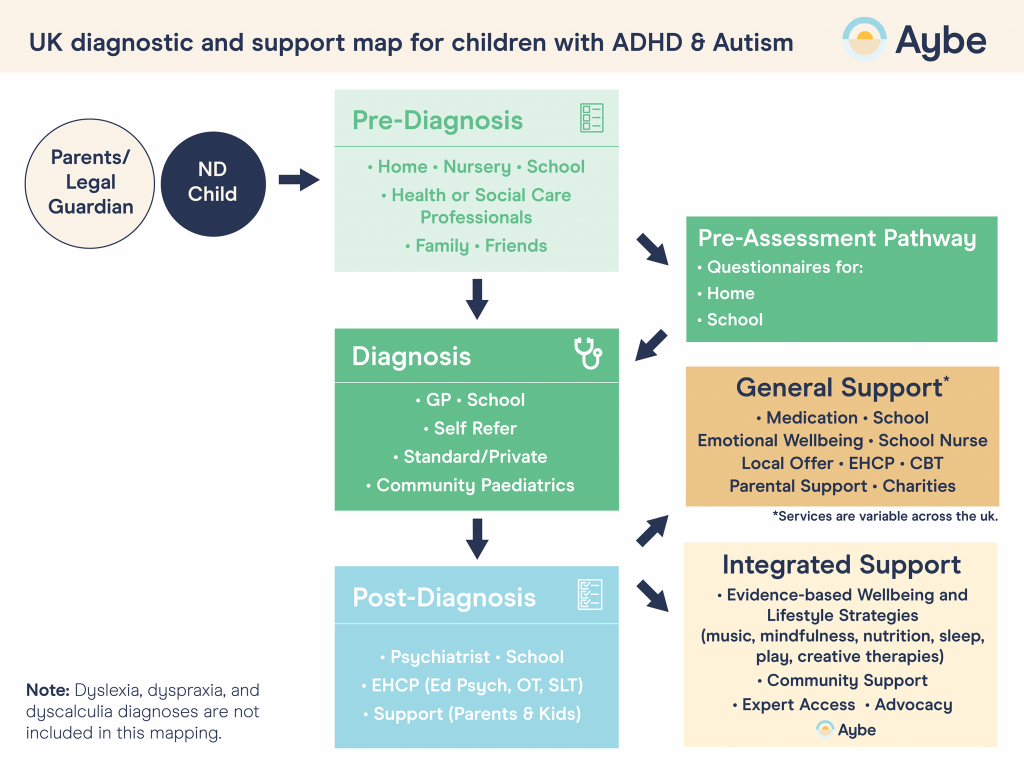 Diagnostic and Support Map for Children With ADHD and Autism